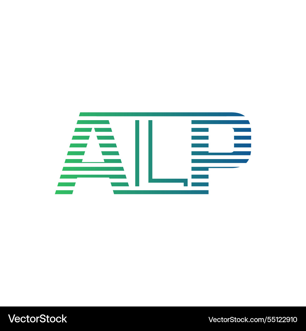 Modern alp logo design letter minimalist Vector Image