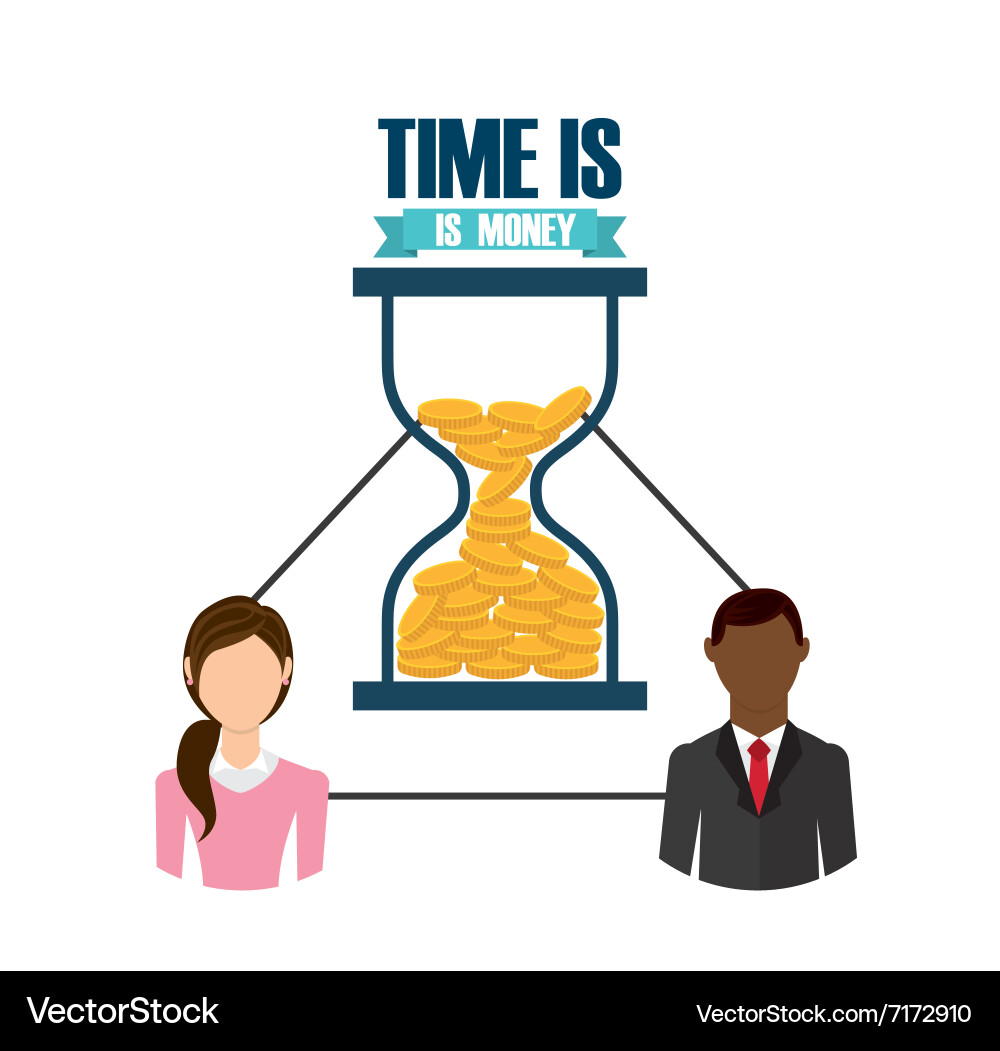Time is money design Royalty Free Vector Image