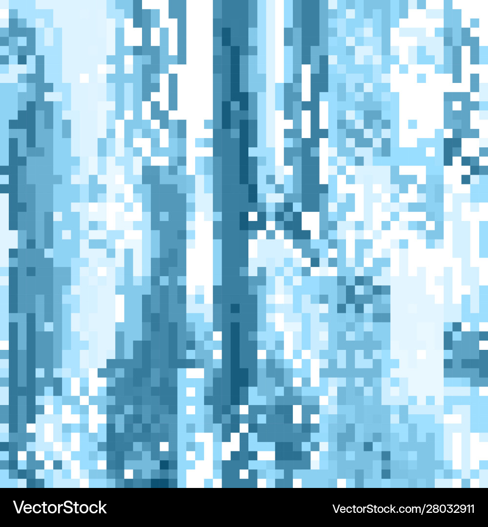 Abstract pixel art blue wallpaper Royalty Free Vector Image