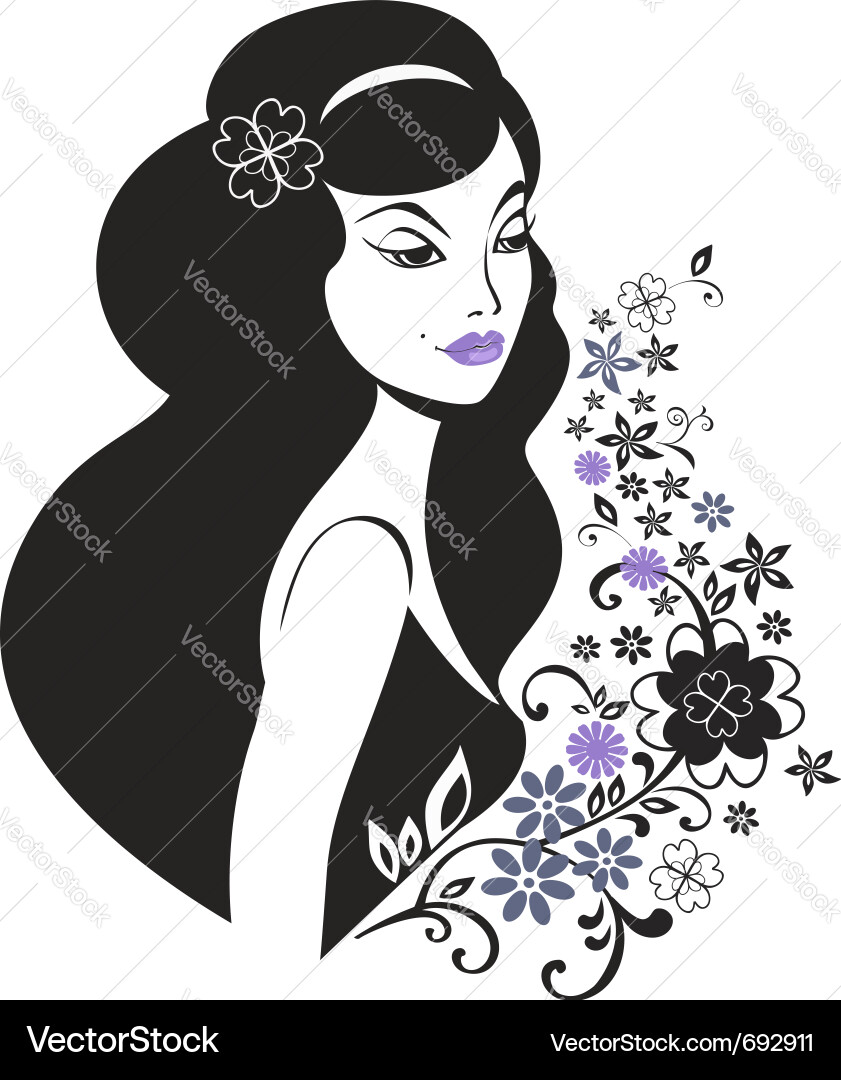 Beautiful young woman Royalty Free Vector Image