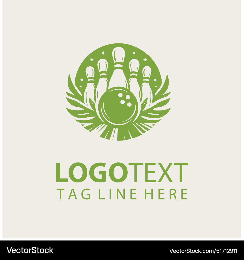 Bowling ball logo Royalty Free Vector Image - VectorStock