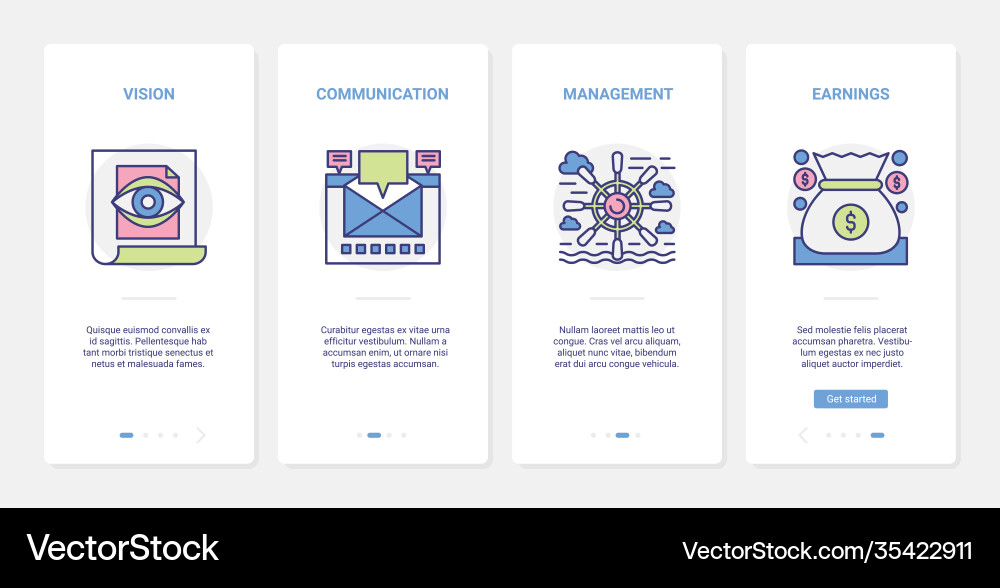 Business management communication strategy ux ui Vector Image