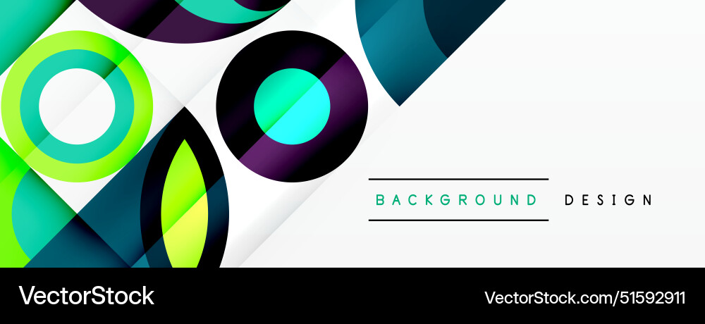 Circles and petals geometric beautiful abstract Vector Image