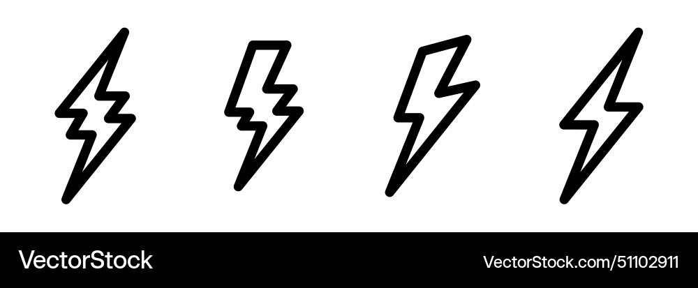 Energetic thunderbolt flash icon logo Royalty Free Vector