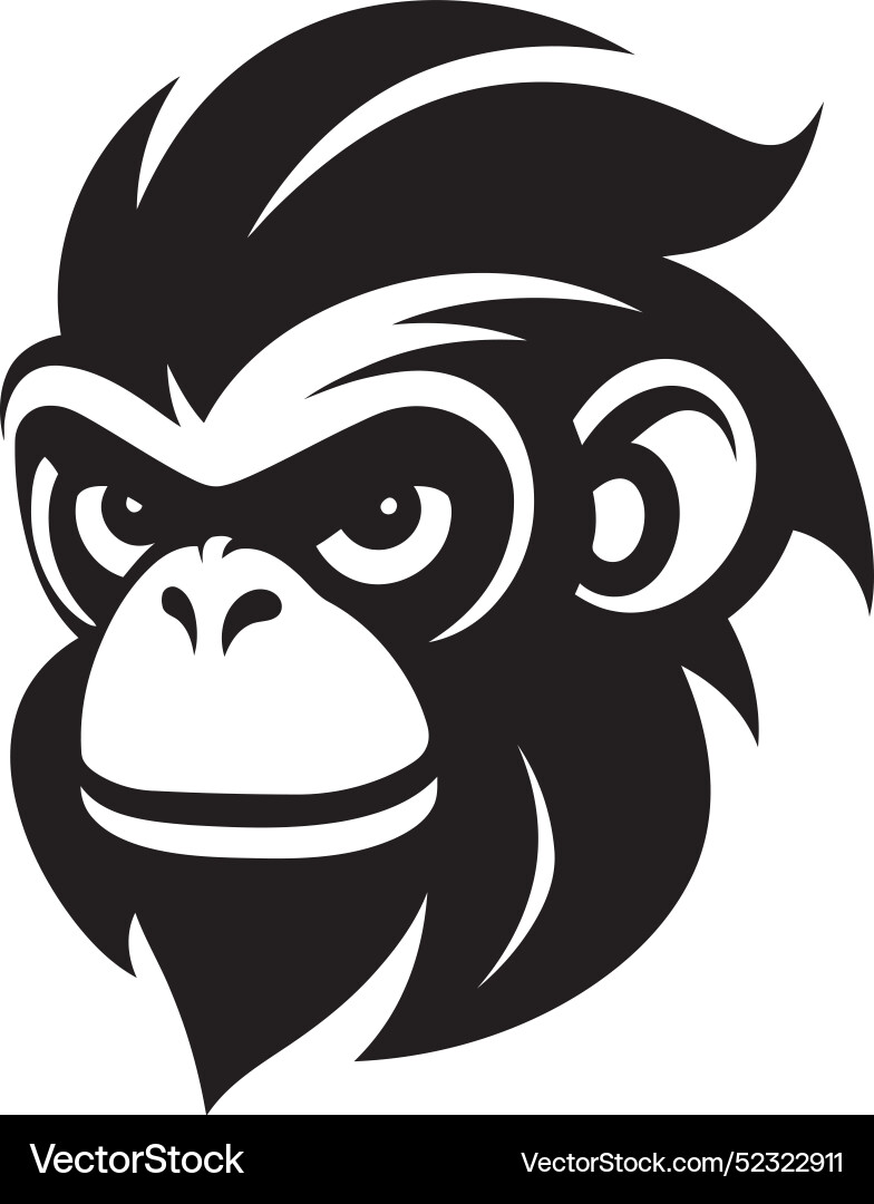 Graphite glide black primate etchings ape il Vector Image