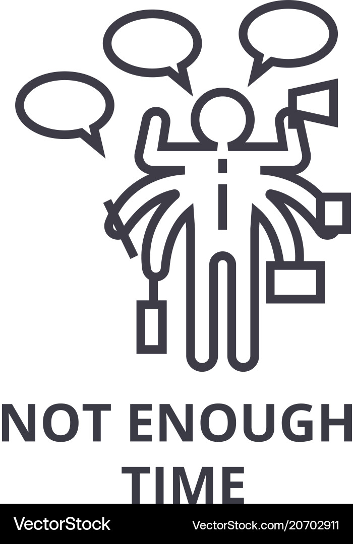 Not enough time thin line icon sign symbol Vector Image