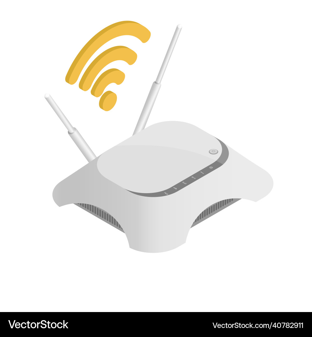 Wireless Router Icon Clipart Best Router Isolated Free Stock Vectors