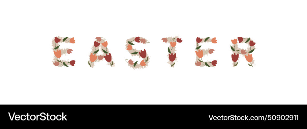 Stylish easter inscription Royalty Free Vector Image