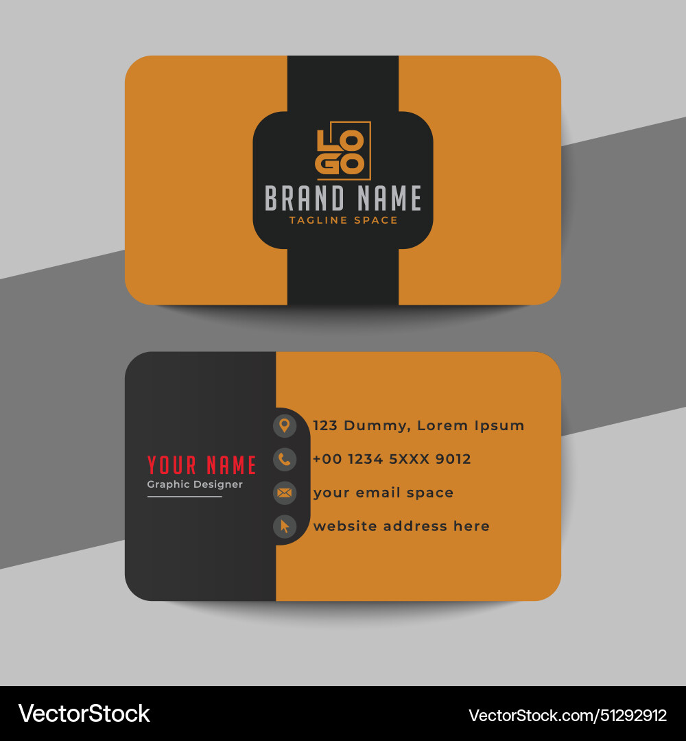 Creative modern name card and business Royalty Free Vector