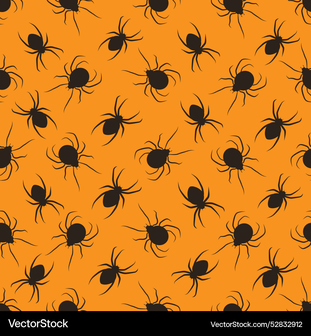 Halloween seamless pattern with spiders Royalty Free Vector