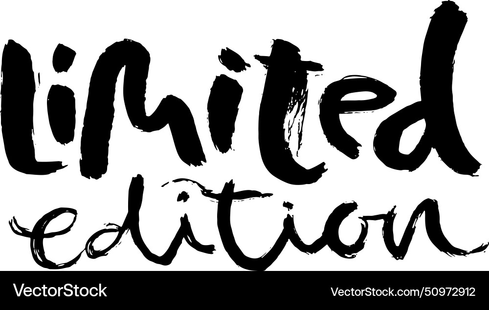 Limited edition modern lettering design Royalty Free Vector