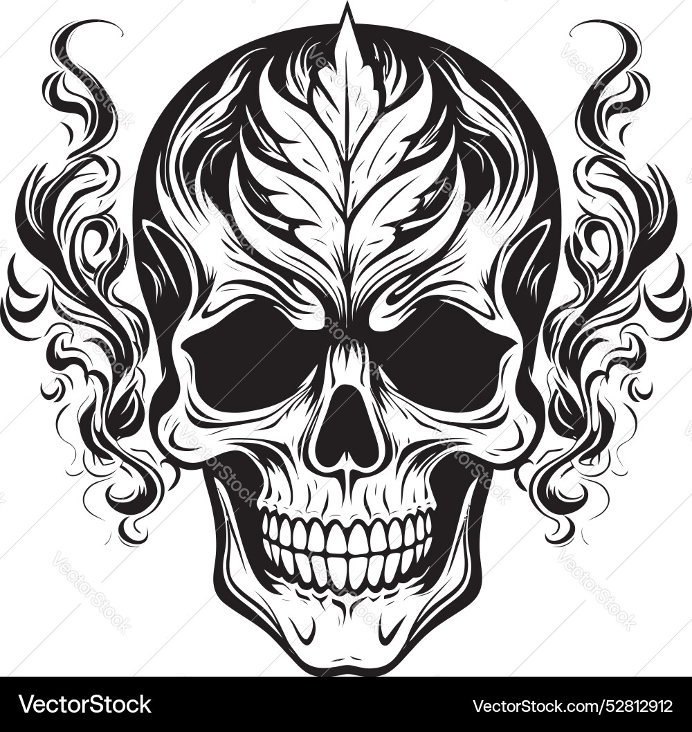 Marijaskull mark cannabis enriched logo skullweed Vector Image