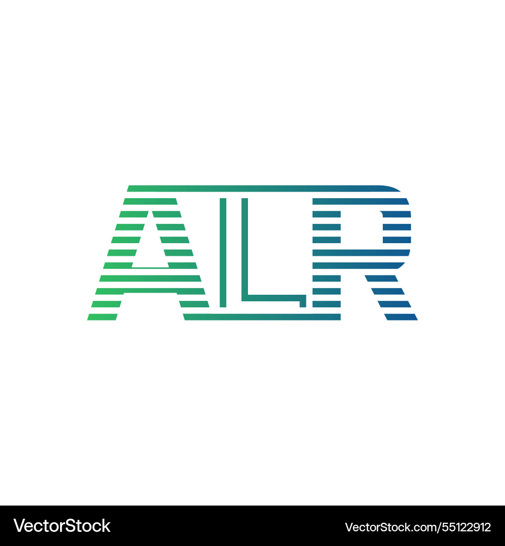 Modern alr logo design letter minimalist Vector Image