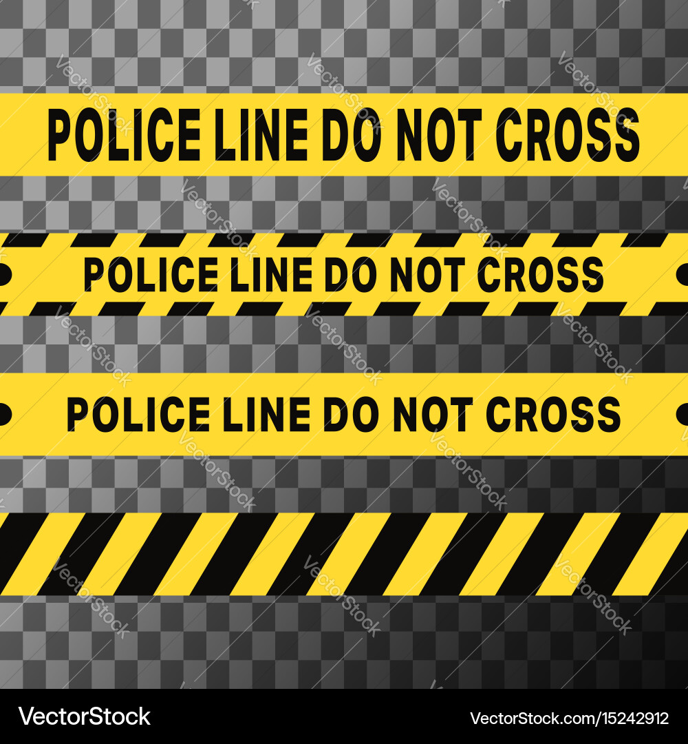 Police line do not cross tapes Royalty Free Vector Image