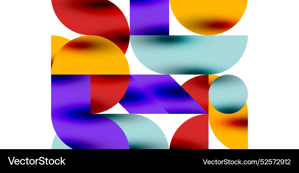 Tech minimal circular shapes geometric art Vector Image