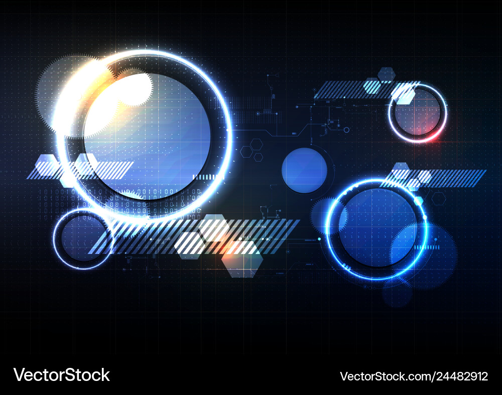 Technological futuristic interface system Vector Image