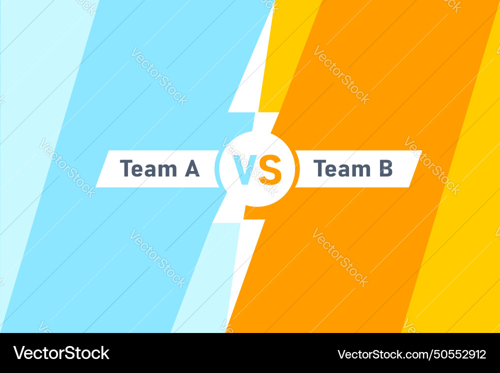 Versus screen battle headline template sports Vector Image