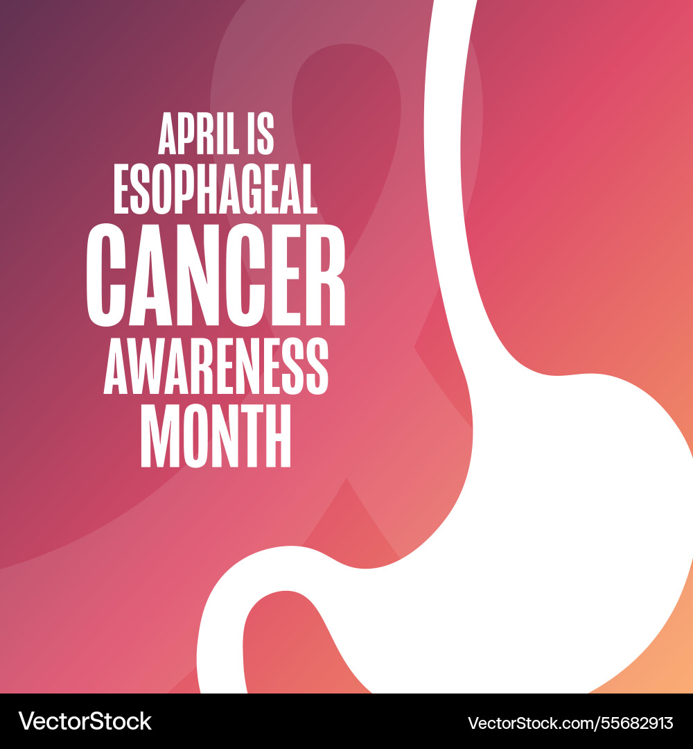 April ist ösophage Krebs Bewusstsein Monat Vektorbild