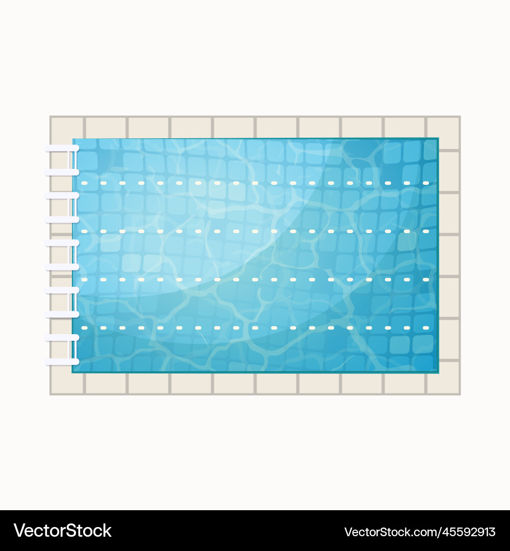 Blue water swimming pool Royalty Free Vector Image