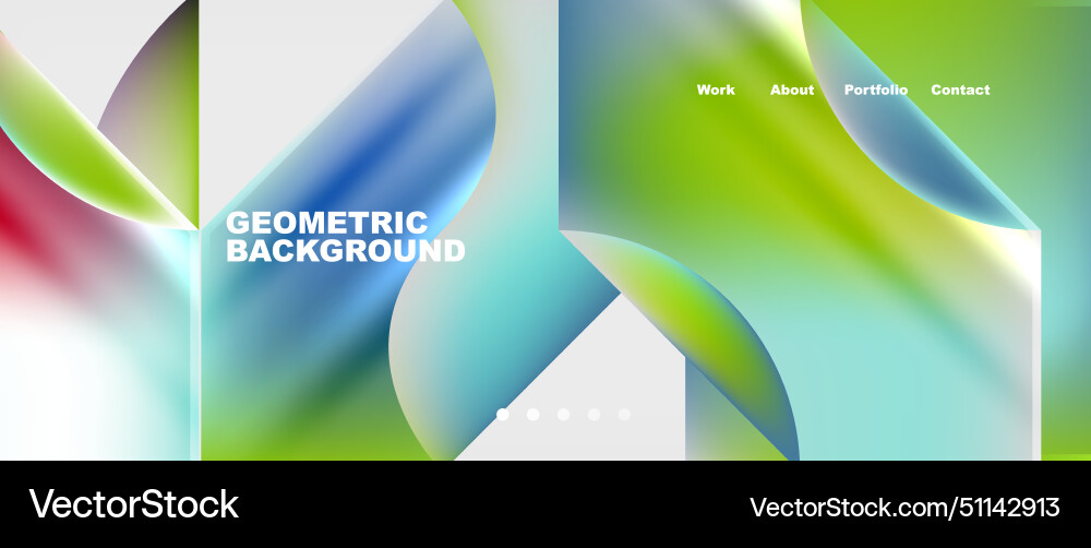 Colorful gradients with abstract geometric shapes Vector Image