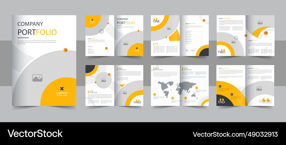 Firmenprofil Broschüre Template Design Layout Vektorbild