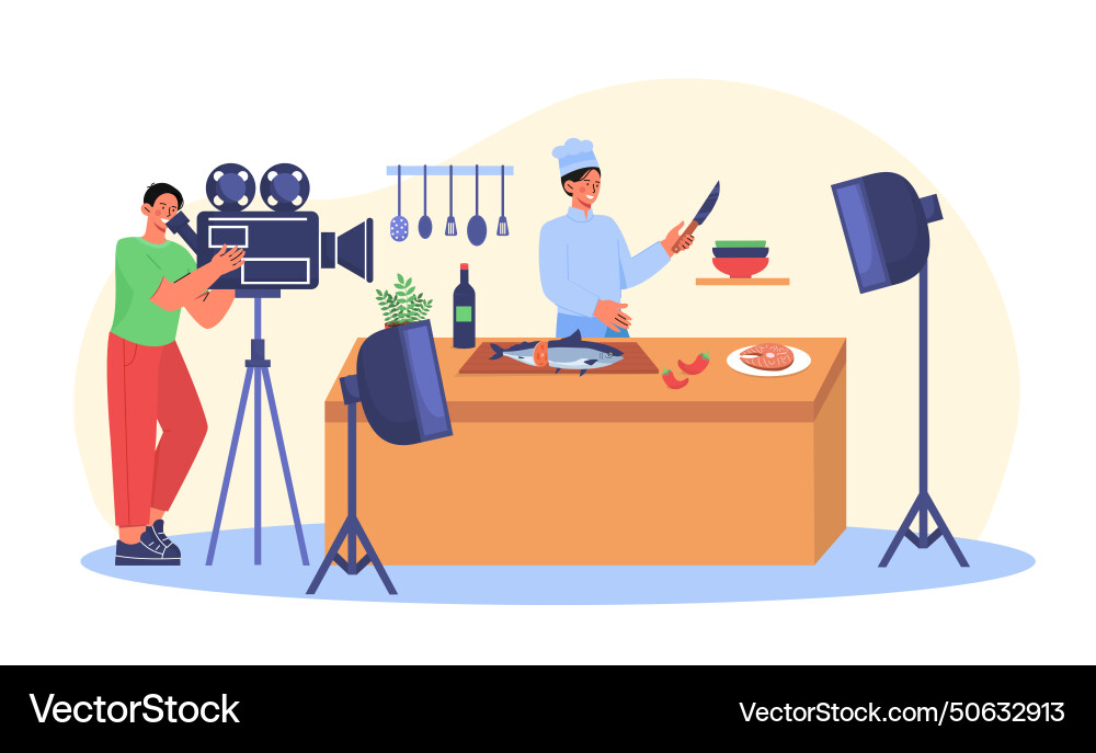 Cooking show concept Royalty Free Vector Image