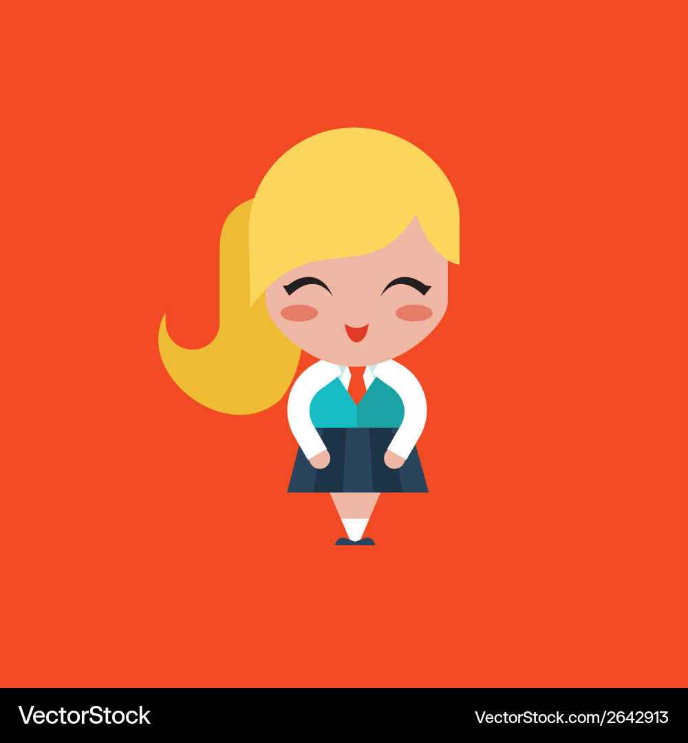 Cute School Girl Royalty Free Vector Image - VectorStock