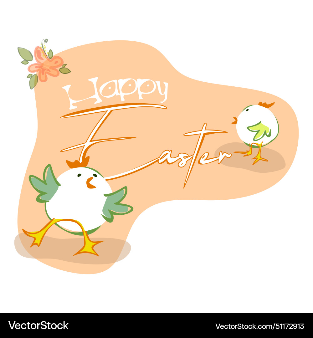 Happy easter greeting card in pastel colors Vector Image