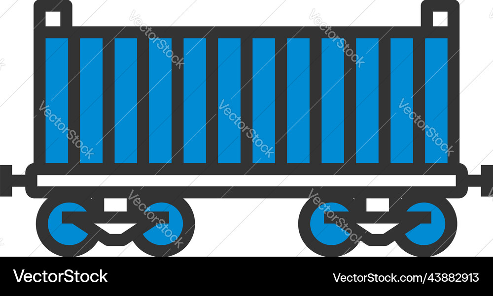 Railway cargo container icon Royalty Free Vector Image