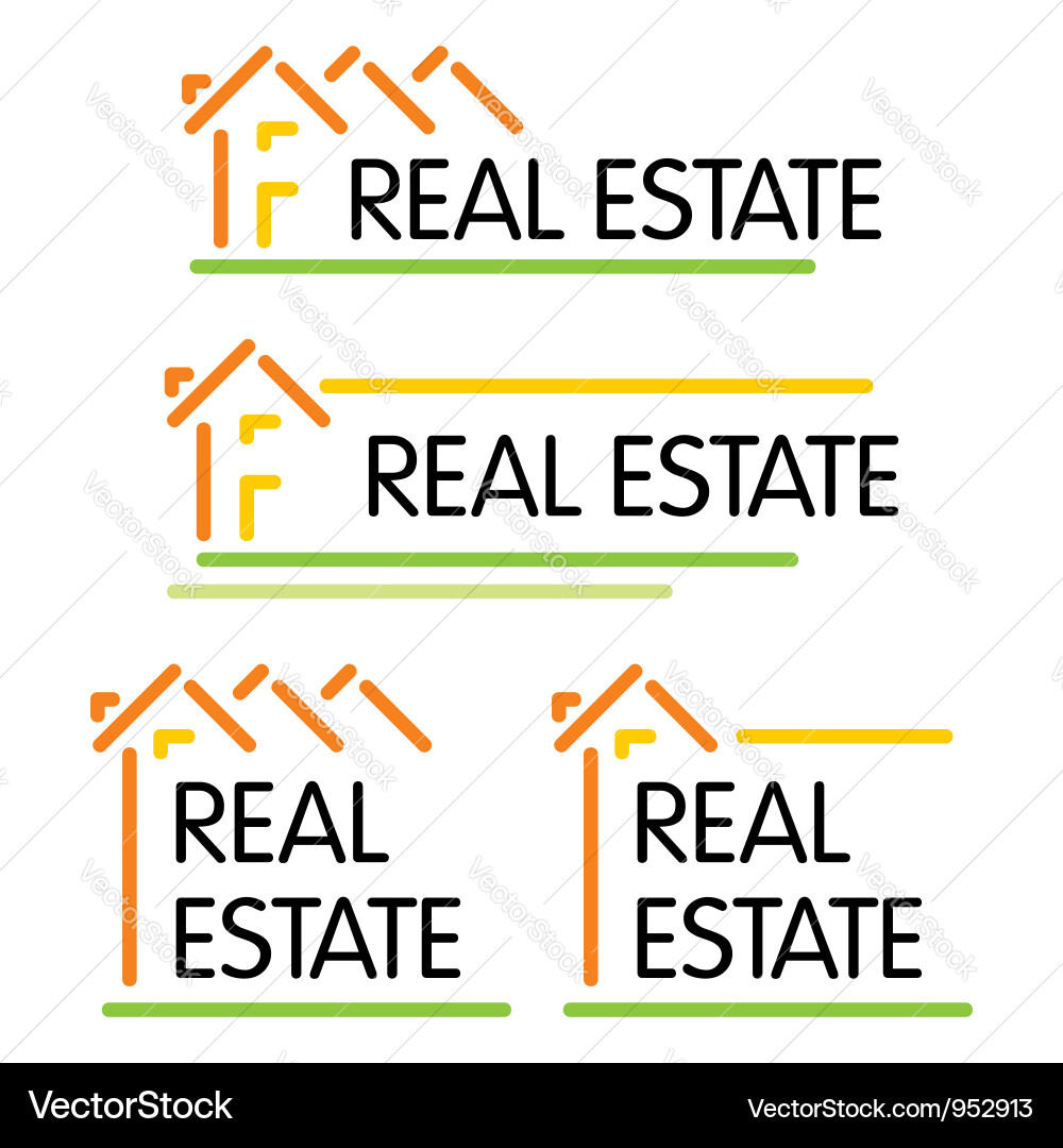 Real Estate Symbol Set Royalty Free Vector Image