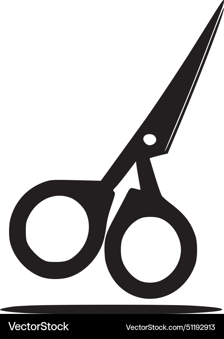 Scissors - minimalist and flat logo Royalty Free Vector
