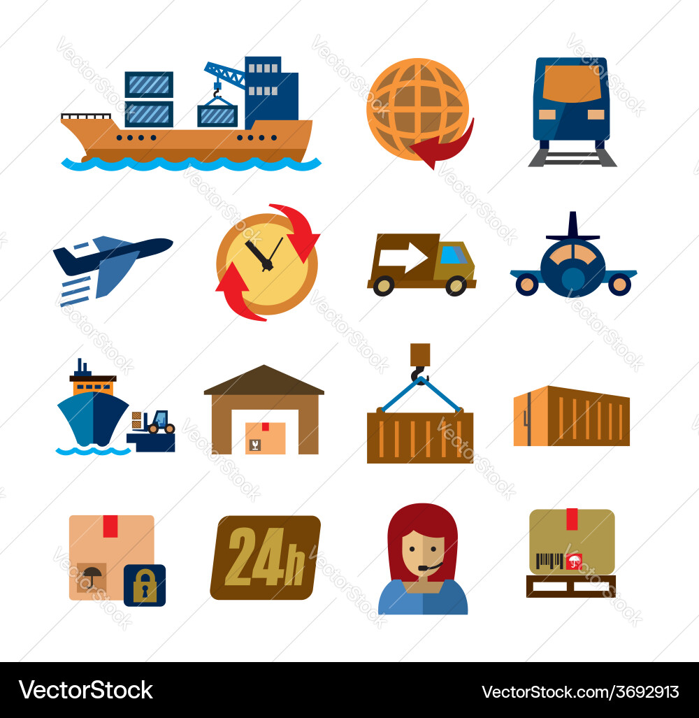 Shipping and cargo Royalty Free Vector Image - VectorStock