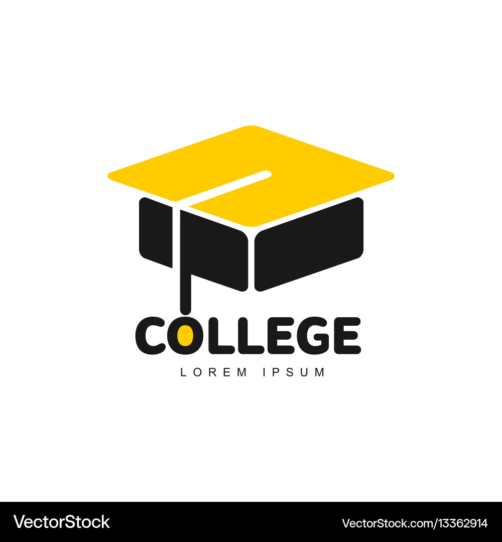 Academic Graduation Cap Logo Royalty Free Vector Image
