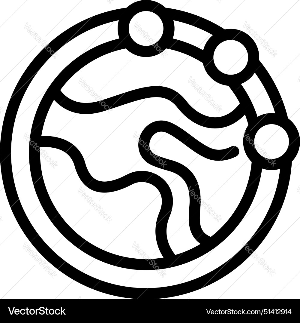 Black and white earth network icon Royalty Free Vector Image
