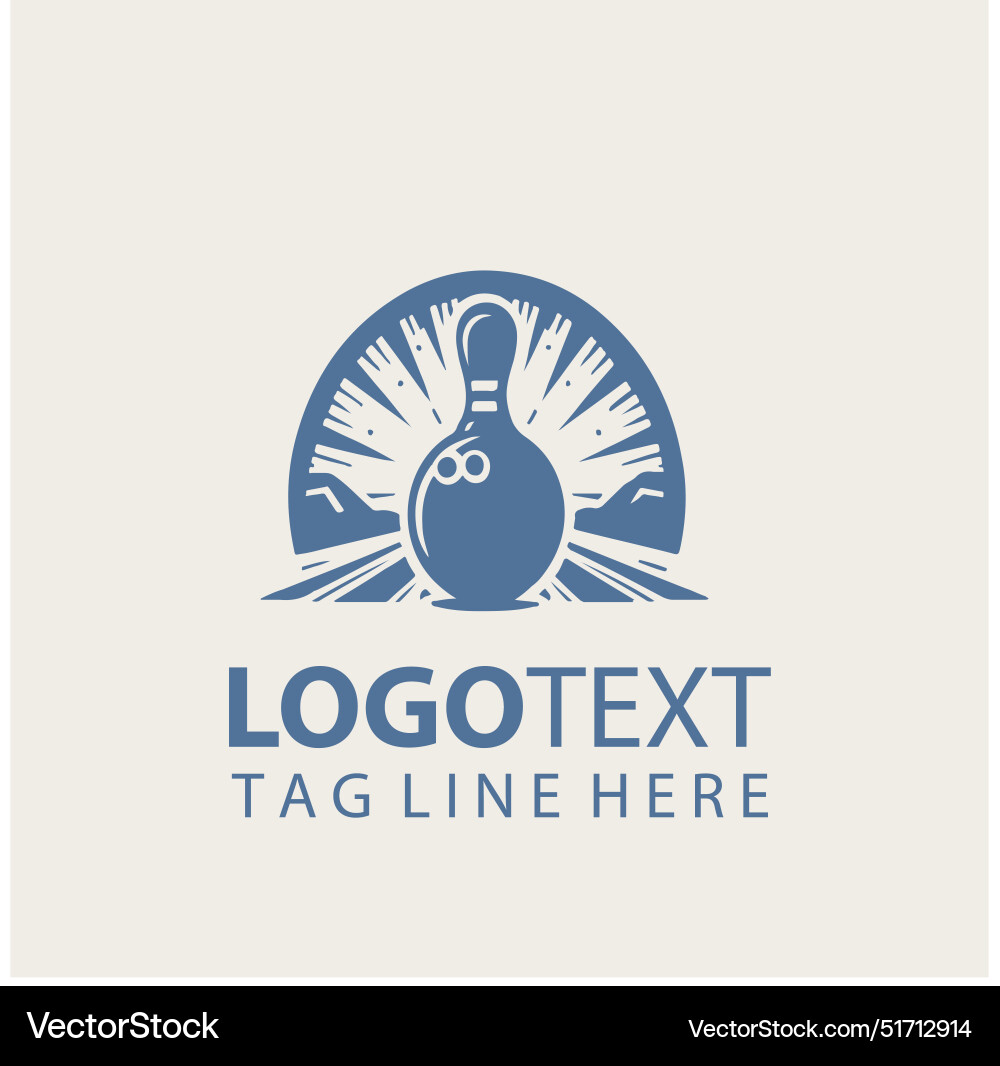 Bowling ball logo Royalty Free Vector Image - VectorStock