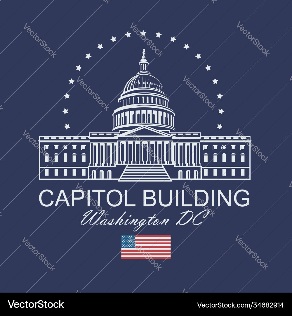Capitol building icon Royalty Free Vector Image