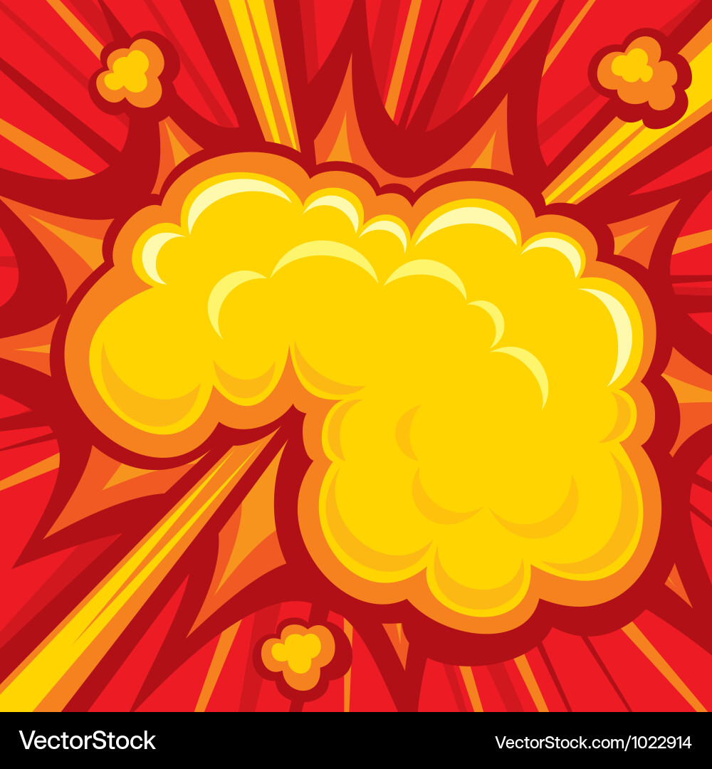 Comic book explosion Royalty Free Vector Image