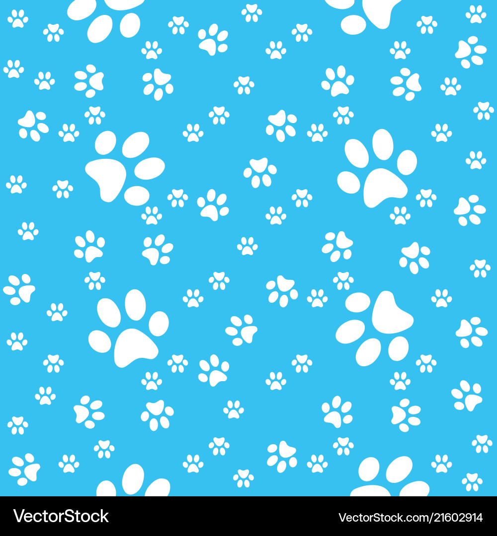 Cute Paw Print Pattern Royalty Free Vector Image