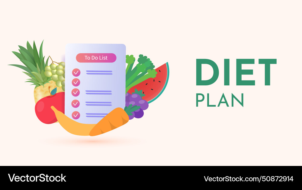 Diet plan Royalty Free Vector Image - VectorStock