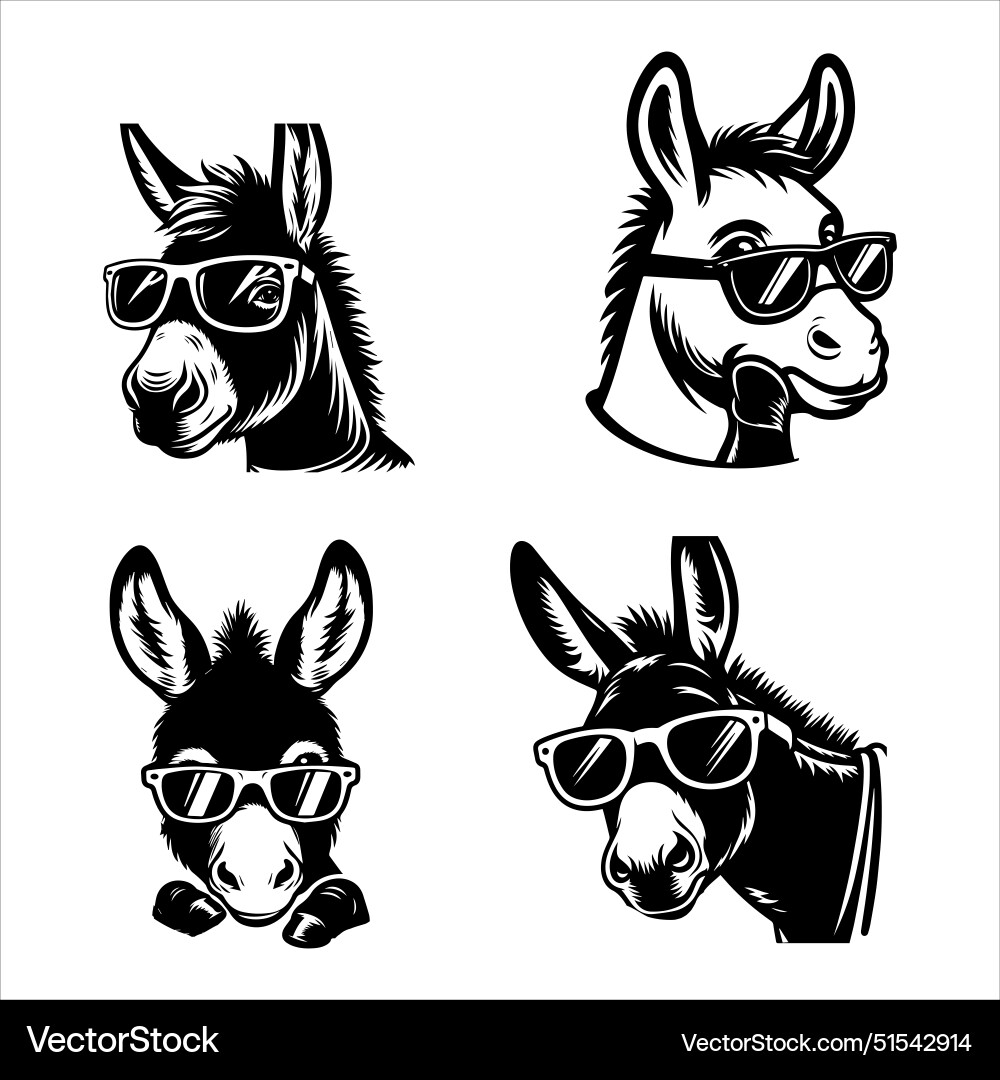 Donkey svg Royalty Free Vector Image - VectorStock