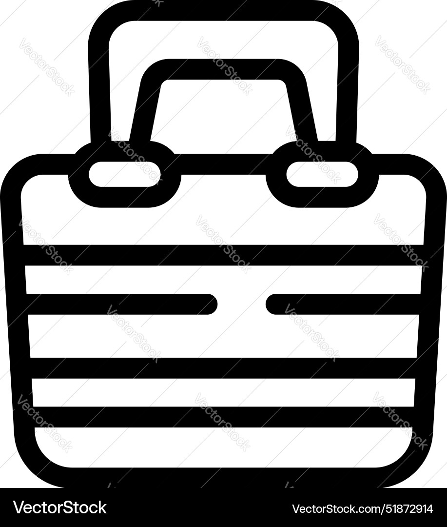Lunchbox icon representing food storage or meal Vector Image