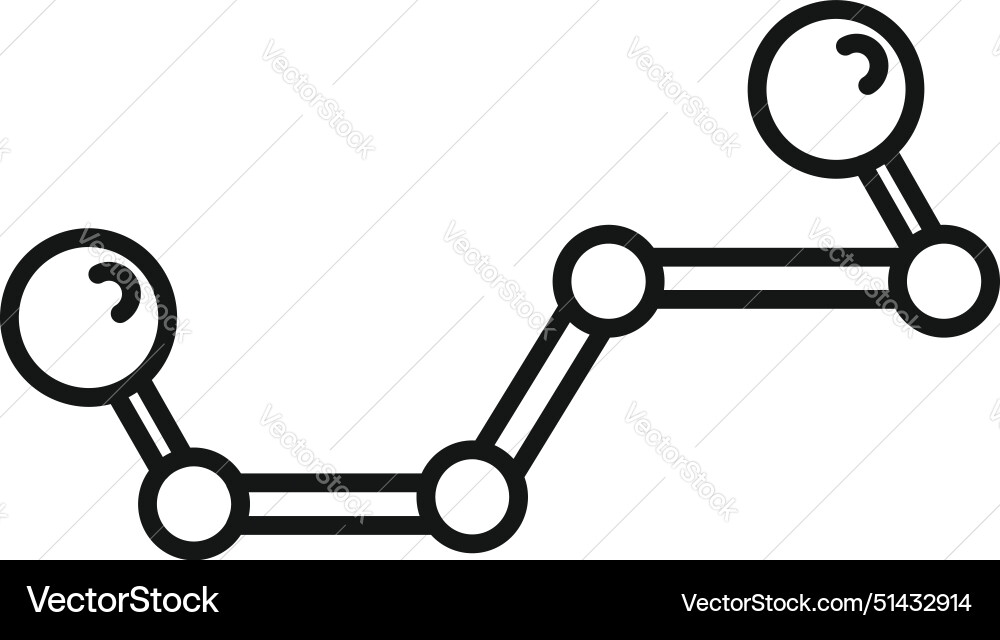 Minimalistic line art of a molecule structure Vector Image