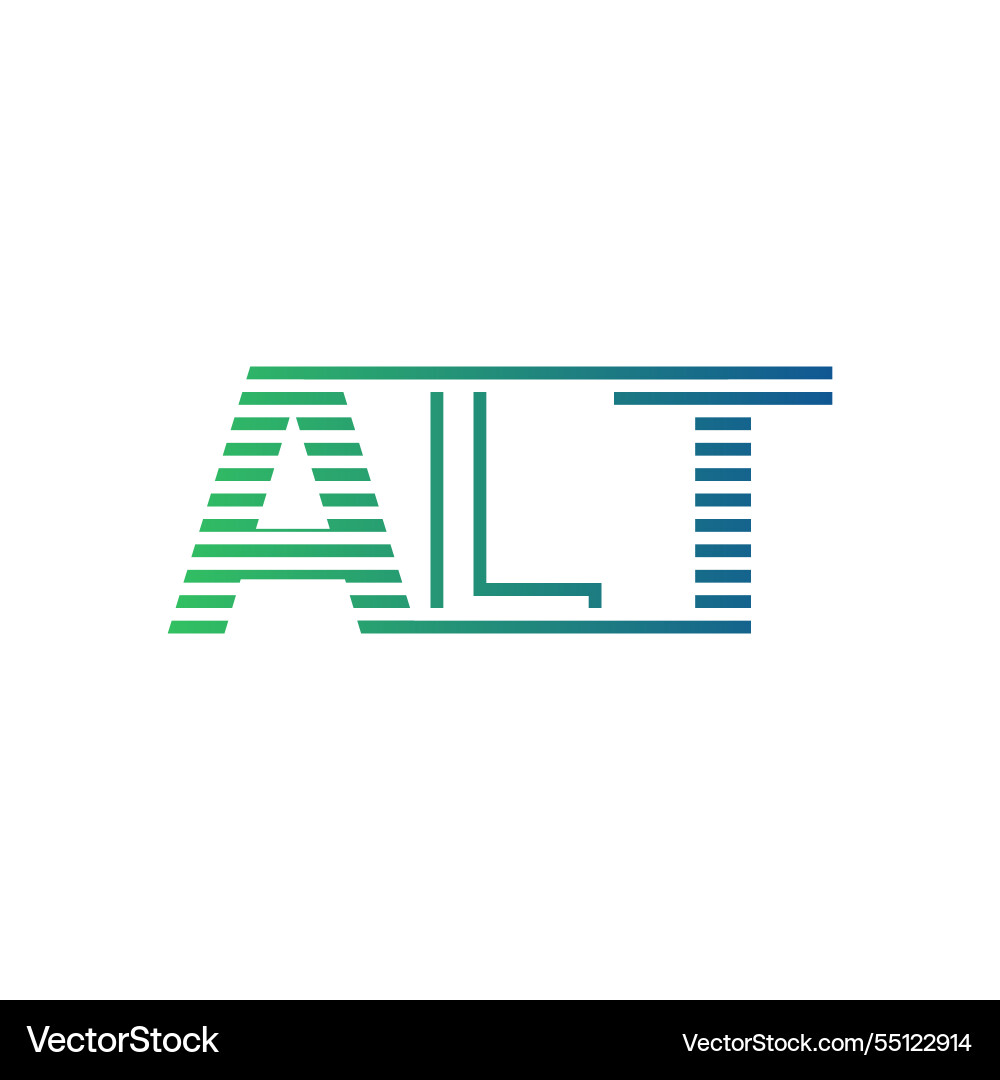 Modern alt logo design letter minimalist Vector Image