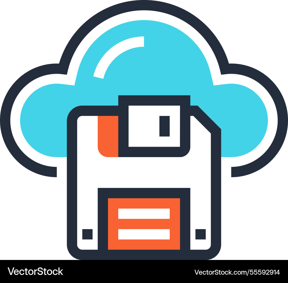 Save to cloud Royalty Free Vector Image - VectorStock