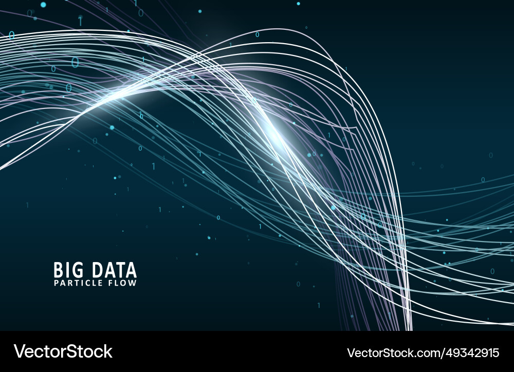 Abstract virtual digital stream Royalty Free Vector Image