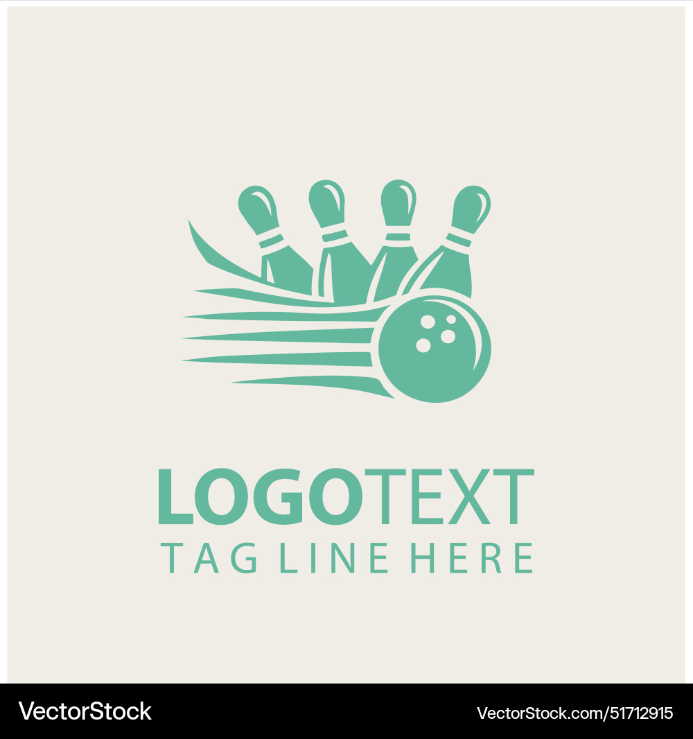 Bowling ball logo Royalty Free Vector Image - VectorStock