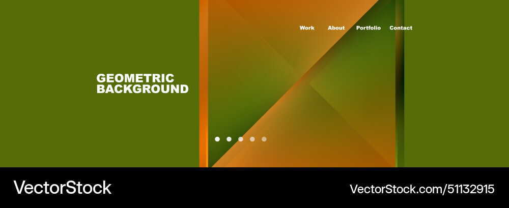 Geometric background with amber and grass Vector Image