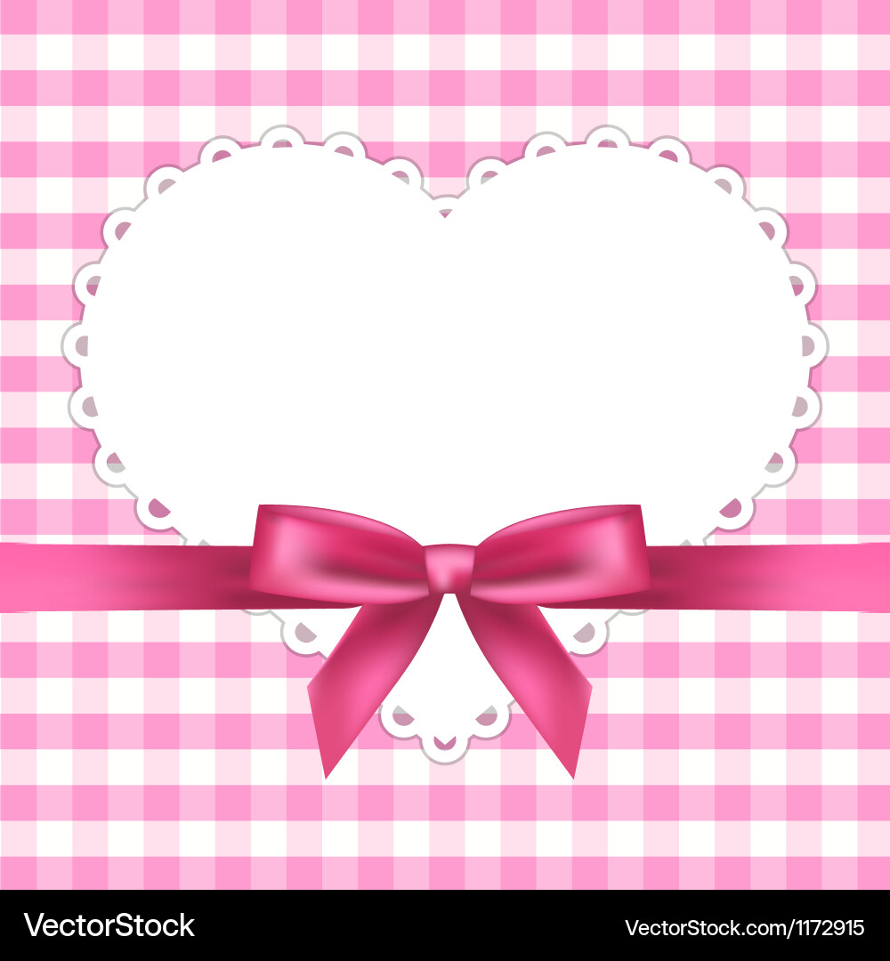 Pink frame with heart Royalty Free Vector Image