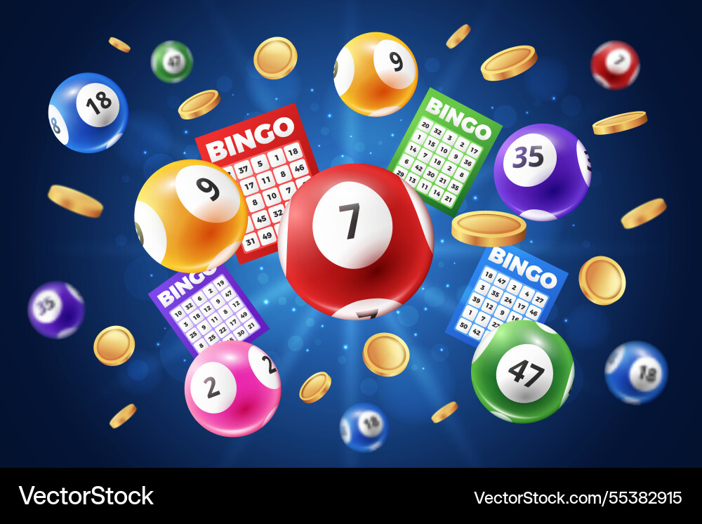 Realistic bingo game 3d Royalty Free Vector Image