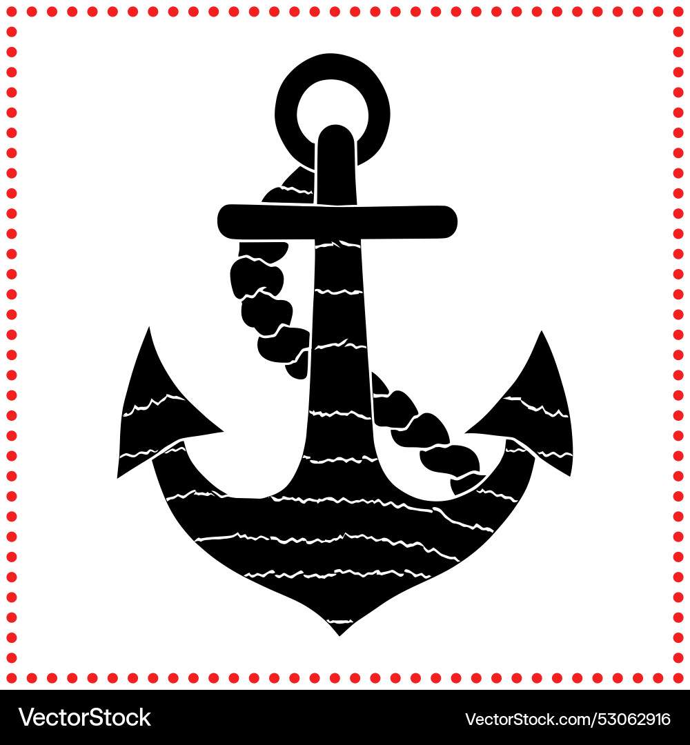 Steady as she goes the anchor a symbol Royalty Free Vector